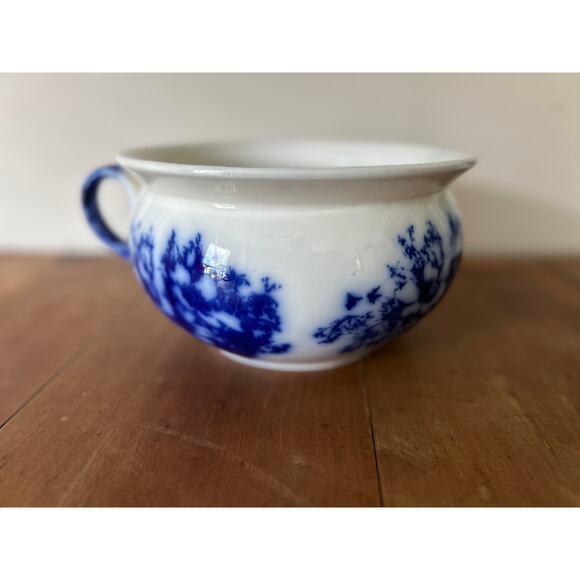 Flow Blue | Accents | Antique Flow Blue English Pottery Chamber Pot ...